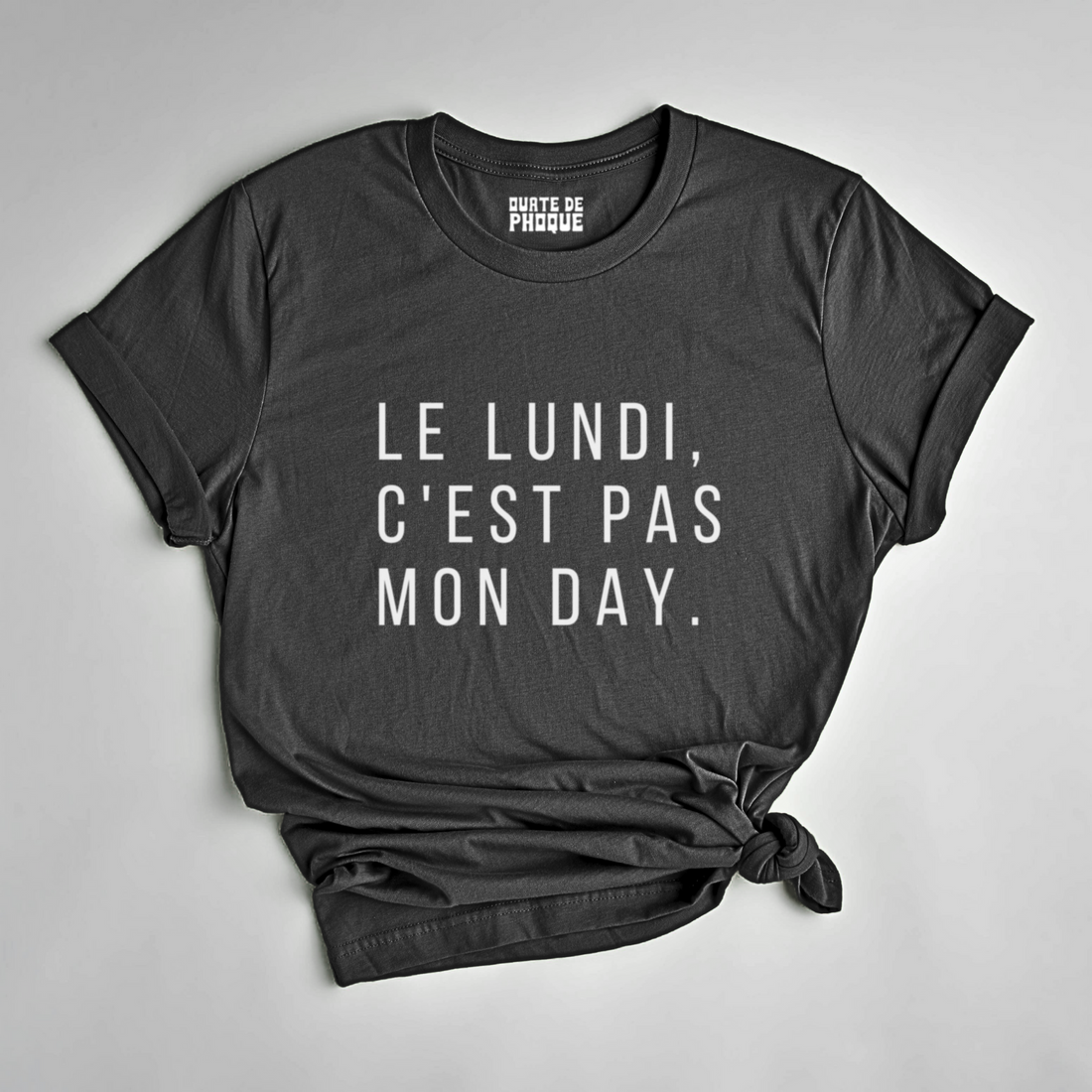 T-SHIRT PAS MONDAY - POIVRE – Ouate de Phoque